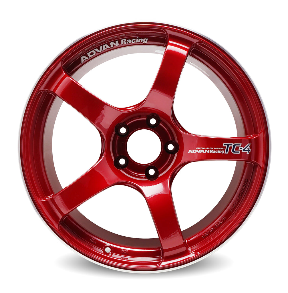 Advan TC4 - 18x9.5 +38 5x120 - Racing Candy Red *Set of 4* (FL5/FK8 Ci ...