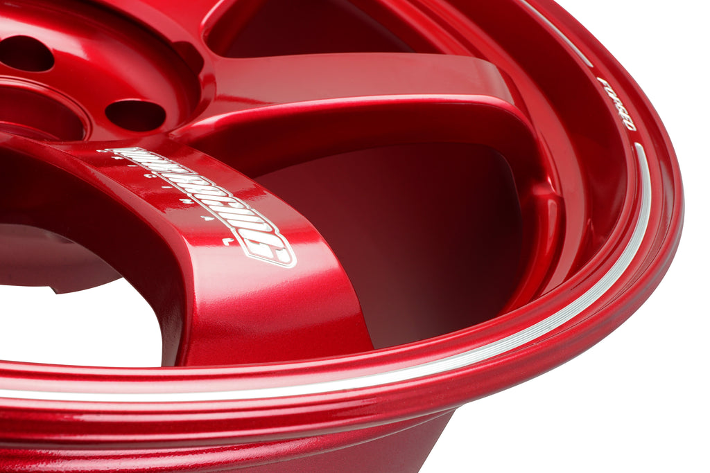 Volk Racing TE37 Ultra M-Spec - 19x10 / +30 / 5x114.3 - Red (Tesla Mod ...