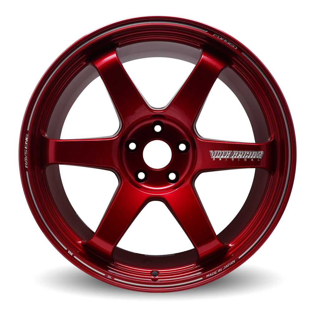 Volk Racing TE37 Ultra M-Spec - 19x10 / +30 / 5x114.3 - Red (Tesla Mod ...