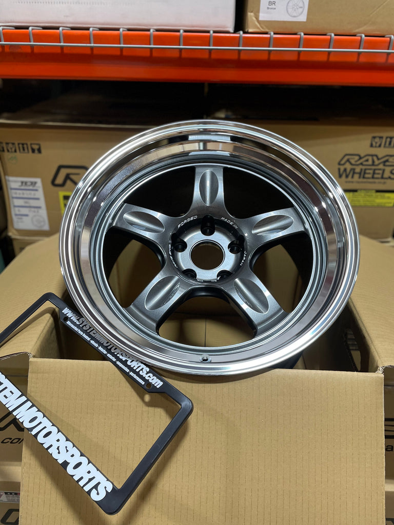 Volk 21C - 18x10.5 +0 5x114.3 - Dark Gunmetal / Rim DC *Set of 4 ...