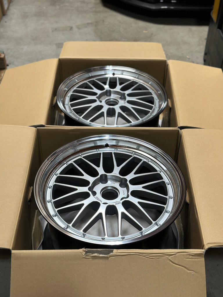 BBS LM - 20x9 / 20x12 / 5x130 - Diamond Silver w/ Black Bright Diamond ...