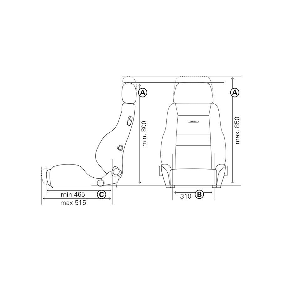 Recaro Classic LS - Black Leather (Classic) – System Motorsports