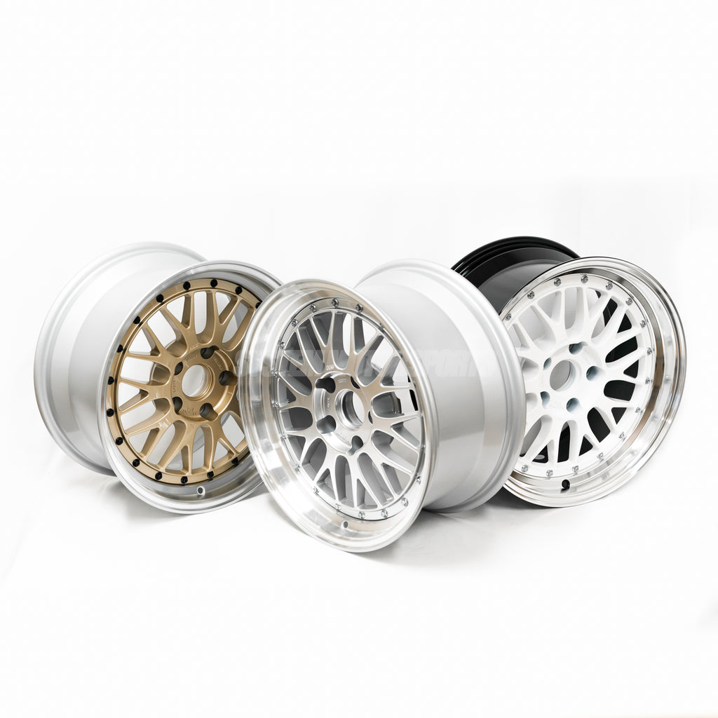 BBS LM - 18x10 / +20 / 5x114.3 - White Blue Pearl w/ Black Bright Diam ...