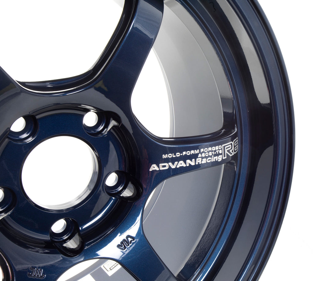 Advan Racing R6 - 18x9.5 / +38 / 5x114.3 - Racing Titanium Blue *Set o ...