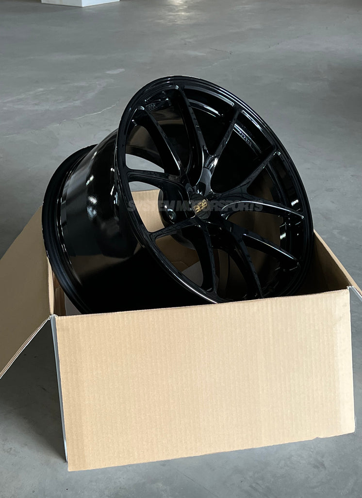 BBS RI-A - 18x9.5 +23 / 18x10.5 +22 / 5x120 - Gloss Black (E46 M3 / E9 – System Motorsports