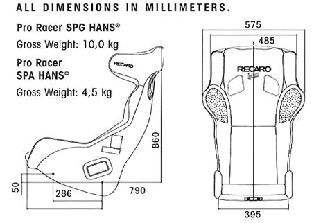 Recaro Pro Racer HANS SPA - Carbon Kevlar Back – System Motorsports